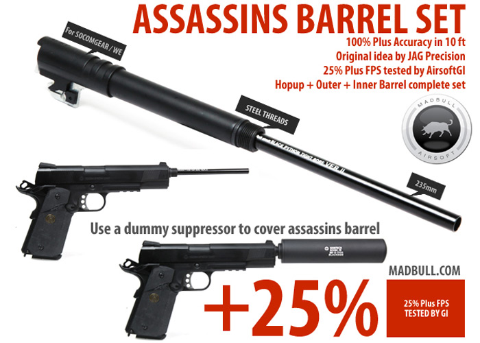 MadBull Airsoft Assassin's Barrel Set | Popular Airsoft: Welcome To The ...