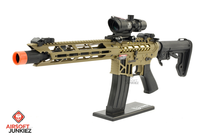 King Arms TWS M4 Skeletonized M-LOK AEG In Tan At Airsoftjunkiez ...