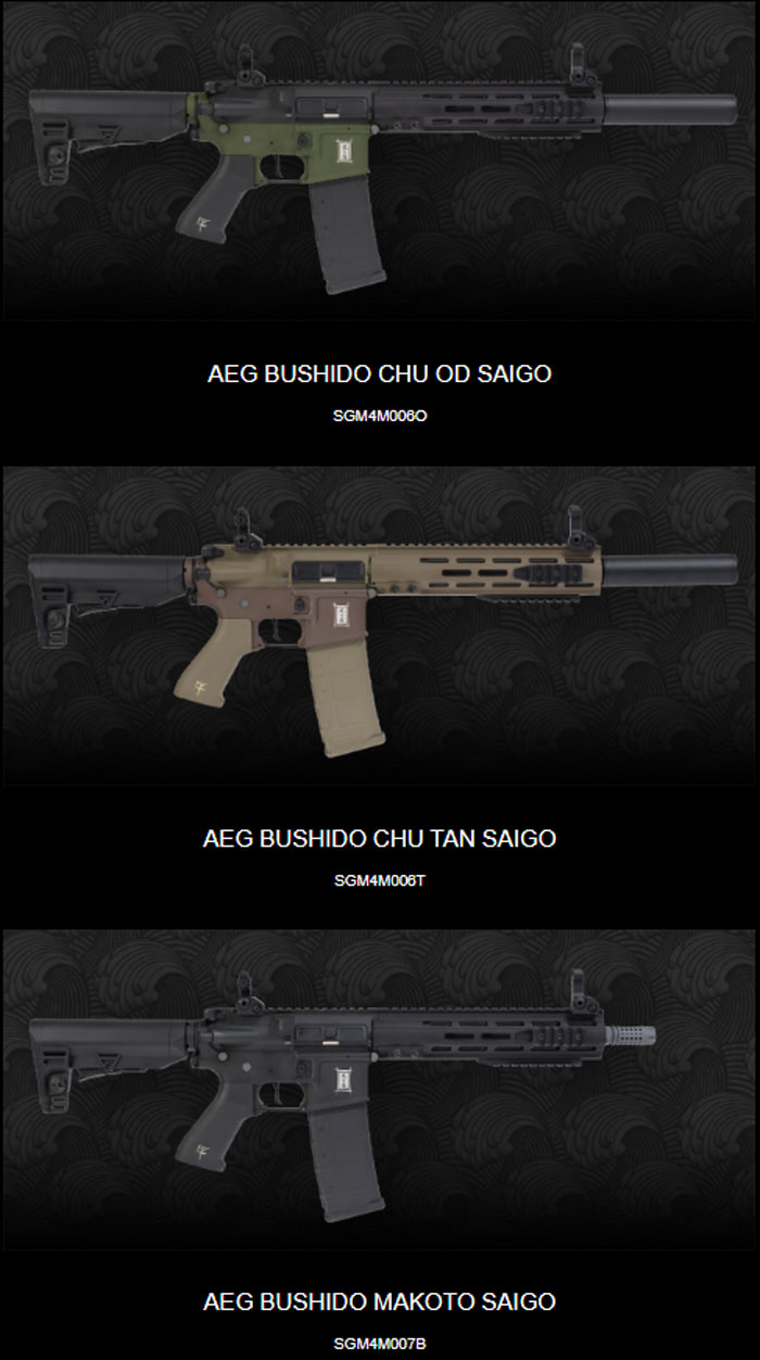 Saigo Defense Bushido Makoto & Chu AEGs Now Available | Popular Airsoft ...