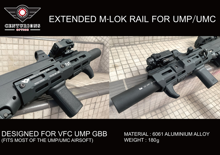 Centurions Option UMP 9/45 Extended M-Lok Handguard | Popular Airsoft ...