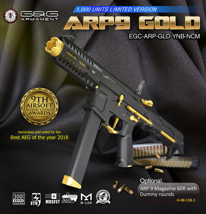 Limited Edition G&G ARP9 AEG In Gold | Popular Airsoft: Welcome To The ...