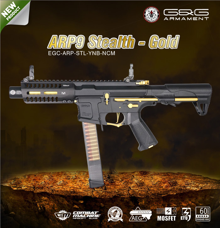 G&G Brings Back The ARP 9 Stealth Gold Edition | Popular Airsoft ...