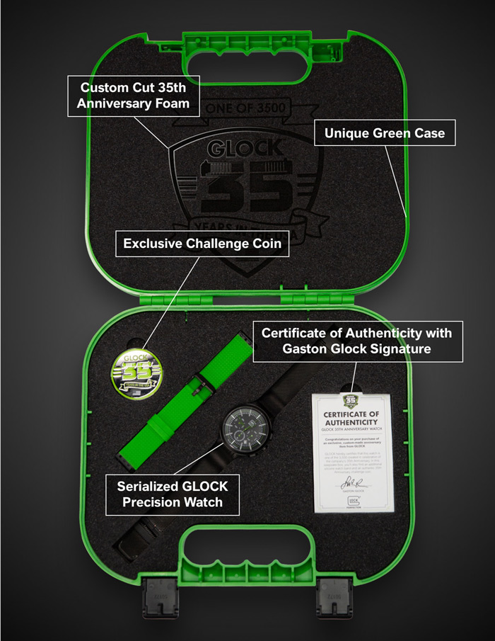 Glock Releases Limited Edition Watches Celebrating 40 Years Of The P80 ...