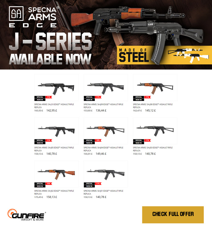 Specna Arms J-Series & More At Gunfire | Popular Airsoft: Welcome To ...