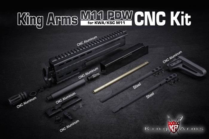 King Arms M11 PDW CNC Kit for KWA/KSC M11 | Popular Airsoft: Welcome To ...