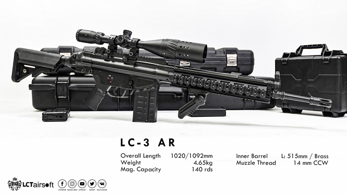 LCT Airsoft LC-3K Modular, LC-3A3-S, LC-3 A4 & LC-3 AR | Popular ...