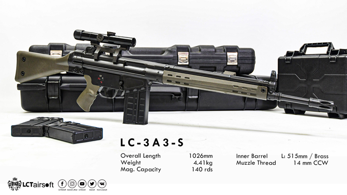 LCT Airsoft LC-3K Modular, LC-3A3-S, LC-3 A4 & LC-3 AR | Popular ...