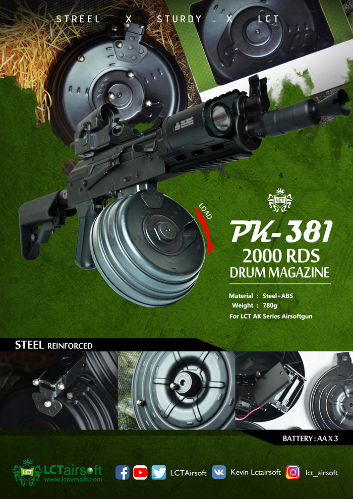 LCT PK-381 Drum Magazine Coming Soon | Popular Airsoft: Welcome To The ...