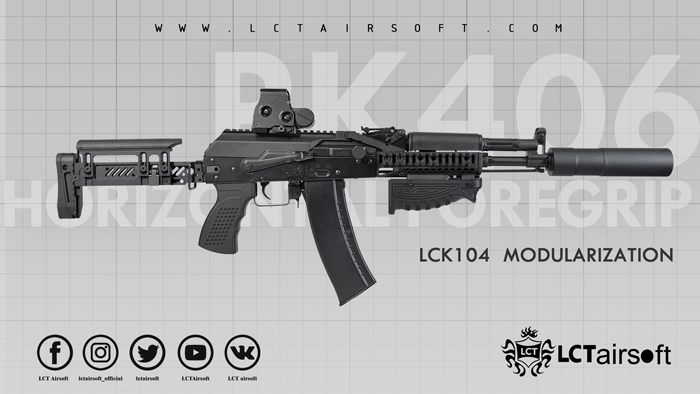 LCT Airsoft PK406 Horizontal Foregrip & PK407 Lower Handguard | Popular ...