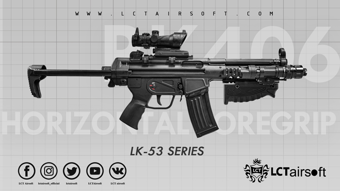 LCT Airsoft PK406 Horizontal Foregrip & PK407 Lower Handguard | Popular ...
