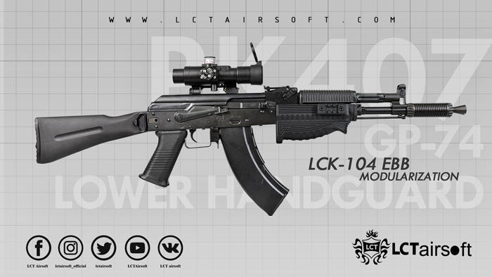 LCT Airsoft PK406 Horizontal Foregrip & PK407 Lower Handguard | Popular ...
