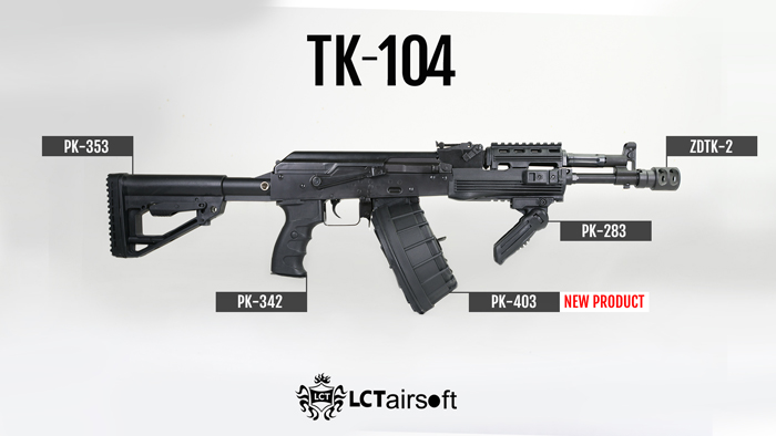 LCT Airsoft PK403 LCK-16 Drum Mag & New Railed Handguards | Popular ...