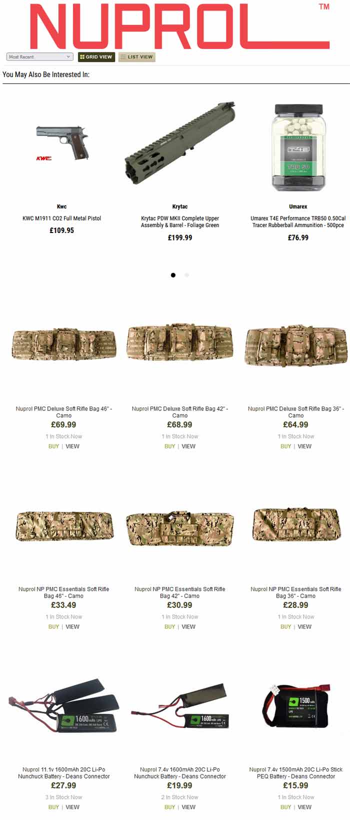 Nuprol Restock At Land Warrior Airsoft | Popular Airsoft: Welcome To ...