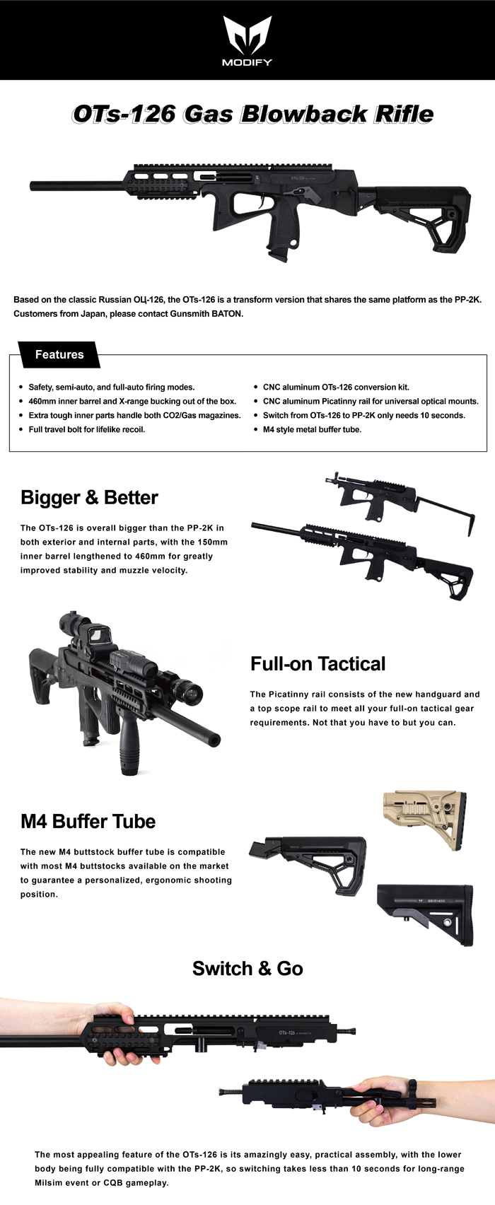 Modify-Tech Announces New OTs-126 Gas Blowback Carbine | Popular ...