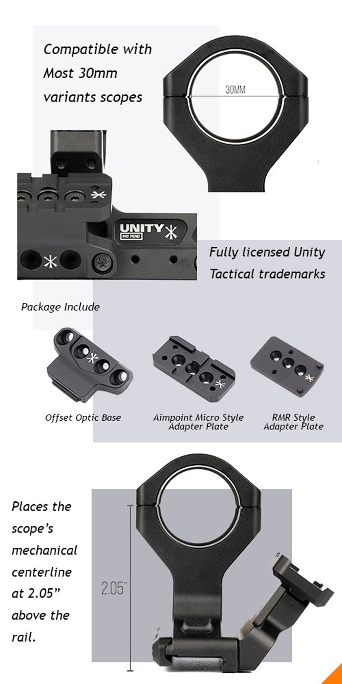 PTS Unity Tactical FAST LPVO Optics Mount & FTC Aimpoint Mag Mount ...