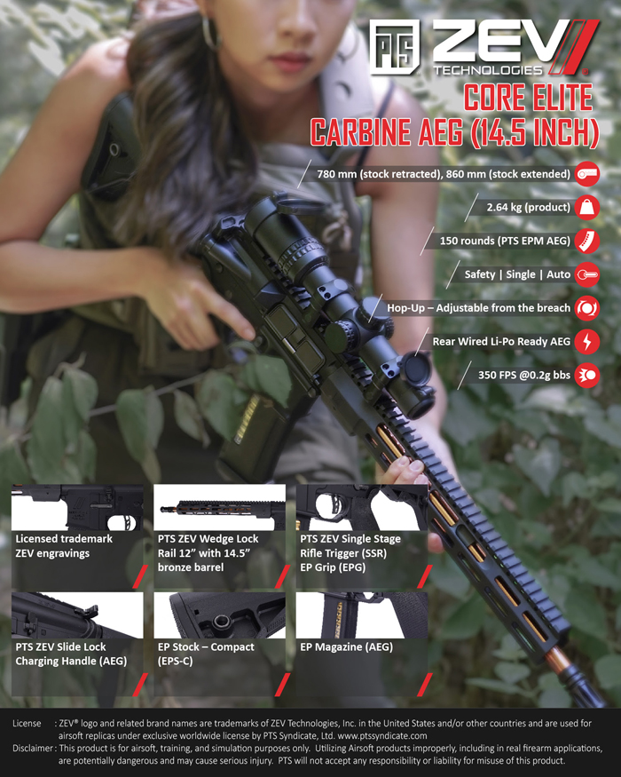 PTS ZEV Core Elite AR-15 AEG Series Shipping On 23 February | Popular ...