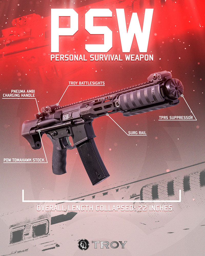 Troy Industries Launch The Defender PSW – Personal Survival Weapon ...